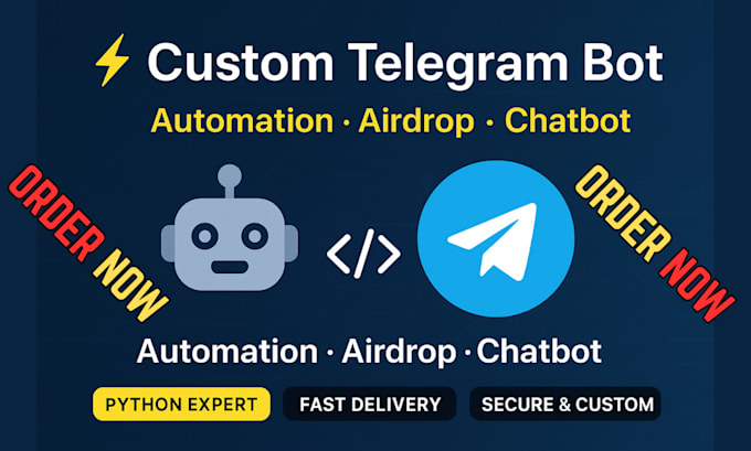 Create custom telegram bot, chatbot, telegram automation, airdrop bot by Holasunday | Fiverr