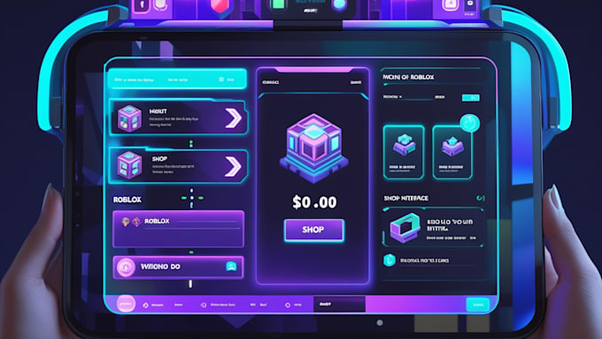 Design professional roblox ui and gui with clean menus, buttons, hud ...