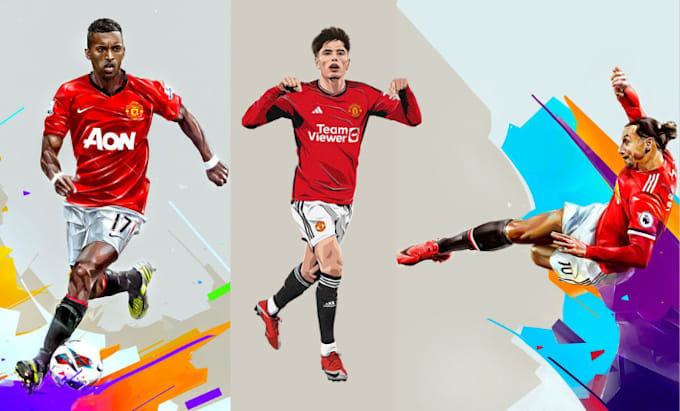 Draw custom football fantasy soccer sport illustration by ...