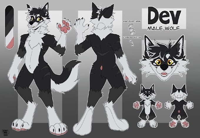 Draw furry ref sheet furry art furry reference sheet anthro oc fursona ...