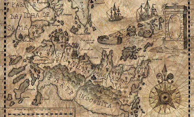 Carte fantastique dessinée à la main, cartes de combat dnd, plans de ...