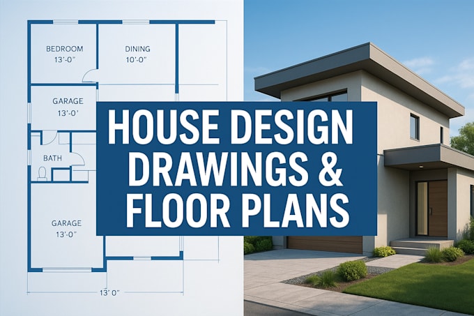 Create house design drawing, floor plans, and architectural layouts by ...