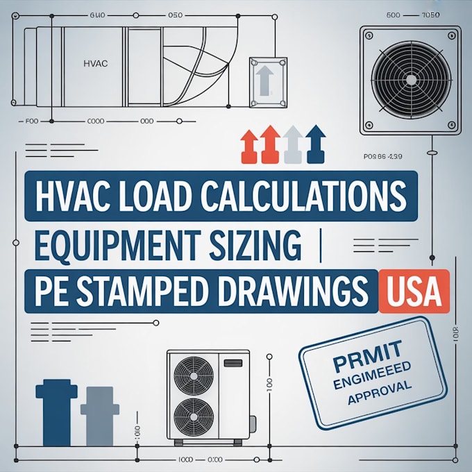 Do hvac load calculations, equipment sizing, and pe stamped drawings ...