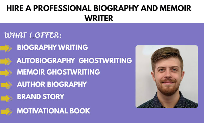 Write your memoir, autobiography and nonfiction book by Maxwell_stelmac ...