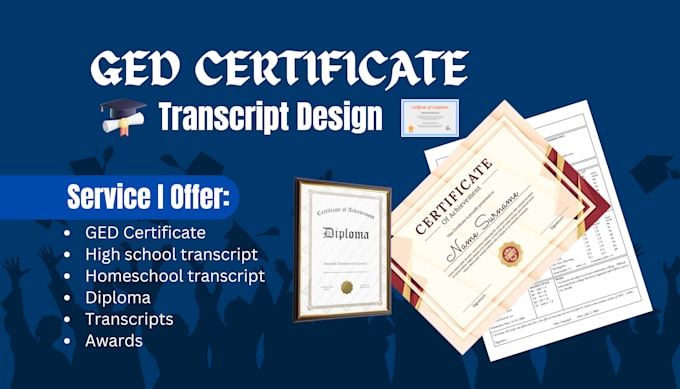 Design ged certificate homeschool transcript high school diploma transcripts by Graphixroland ...
