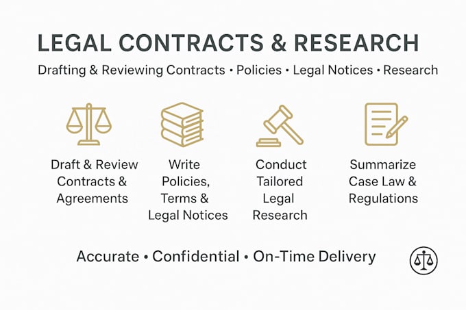 Draft professional legal writing, contracts, and research by Olivia ...