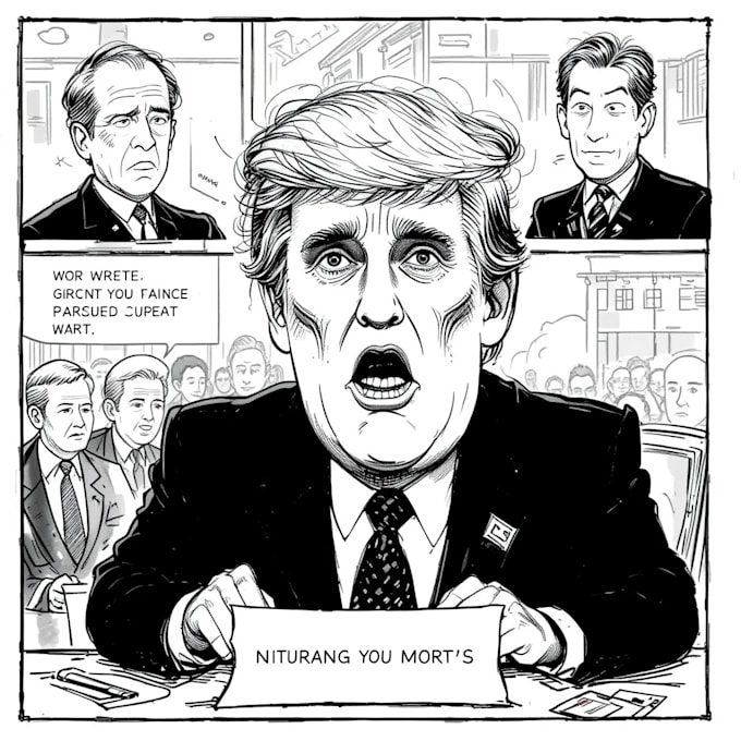 Draw political cartoon and comic by Theophereia | Fiverr