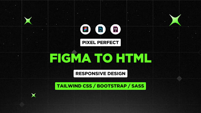 Xd psd figma to responsive landing page using html css by Yash_999 | Fiverr