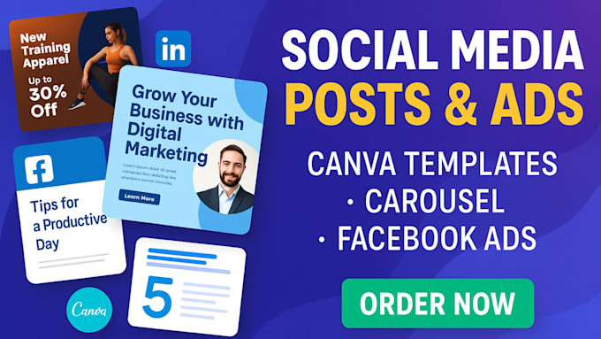 Design social media posts, canva templates and facebook ad creative by ...