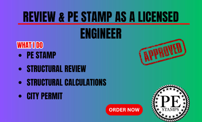 Review, stamp as a licensed civil structural engineer in california, idaho by Archipermit_exp ...