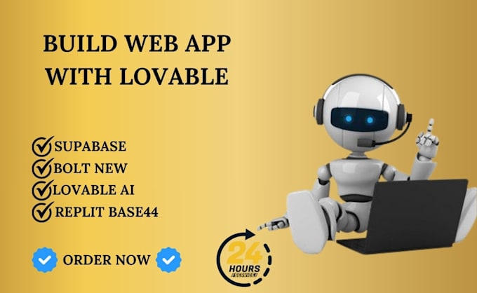 Build web app with lovable, bolt new, supabase, replit base44 lovable ai by Joseph_ai_l | Fiverr