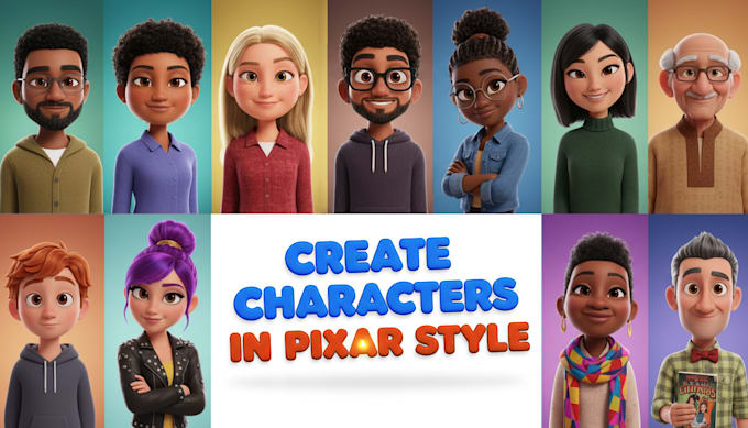 Create custom characters in pixar style by Mahmoudmarzouk3 | Fiverr
