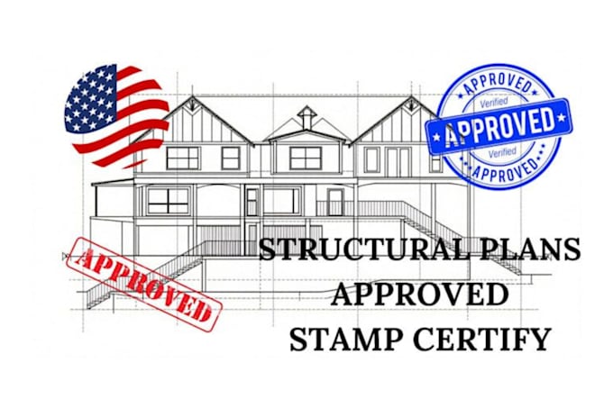 Professional stamped architectural drawings for city permit approval ...