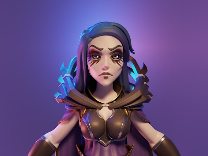 Create 3d low poly character model and asset with 3d rigging for game in blender by Muheez00 ...