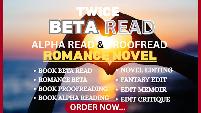 Twice beta read and alpha read fantasy romance novel proofreading and ...