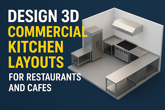 Design 3d commercial kitchen layouts for restaurants and cafes by ...