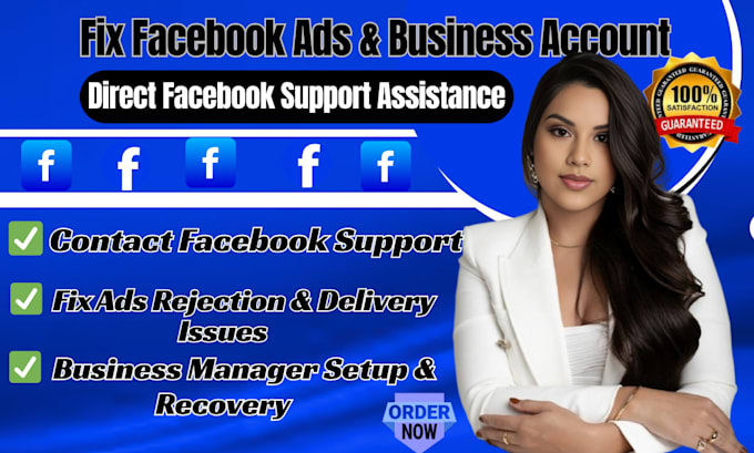 Fix facebook ads issues, business manager, pixel, and contact fb ...