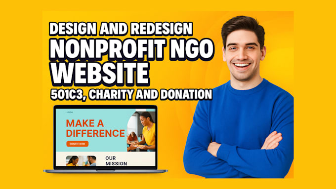 Design and redesign nonprofit ngo website, 501c3, charity and donation ...
