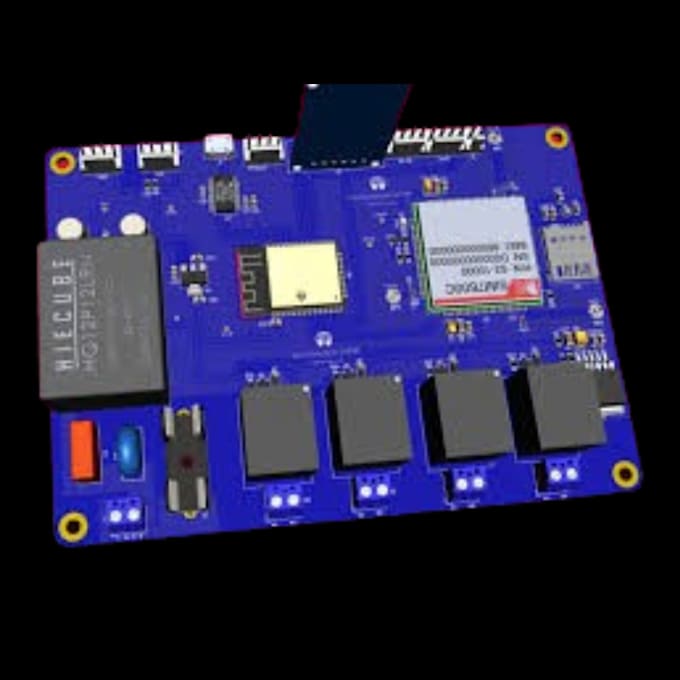 Projeto de esquema de pcb e layouts de pcb do esp32 usando kicad