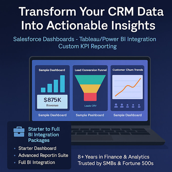 Build salesforce dashboards and connect them to tableau or power bi by ...