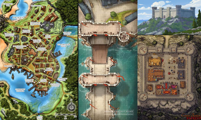 Make tavern battle map tabletop map floor map ttrpgs dnd map rpg map ...