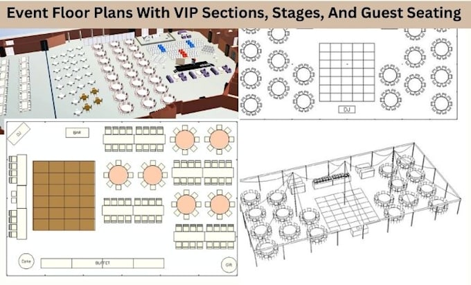 Create detailed event floor plans with vip sections, stages, and guest ...