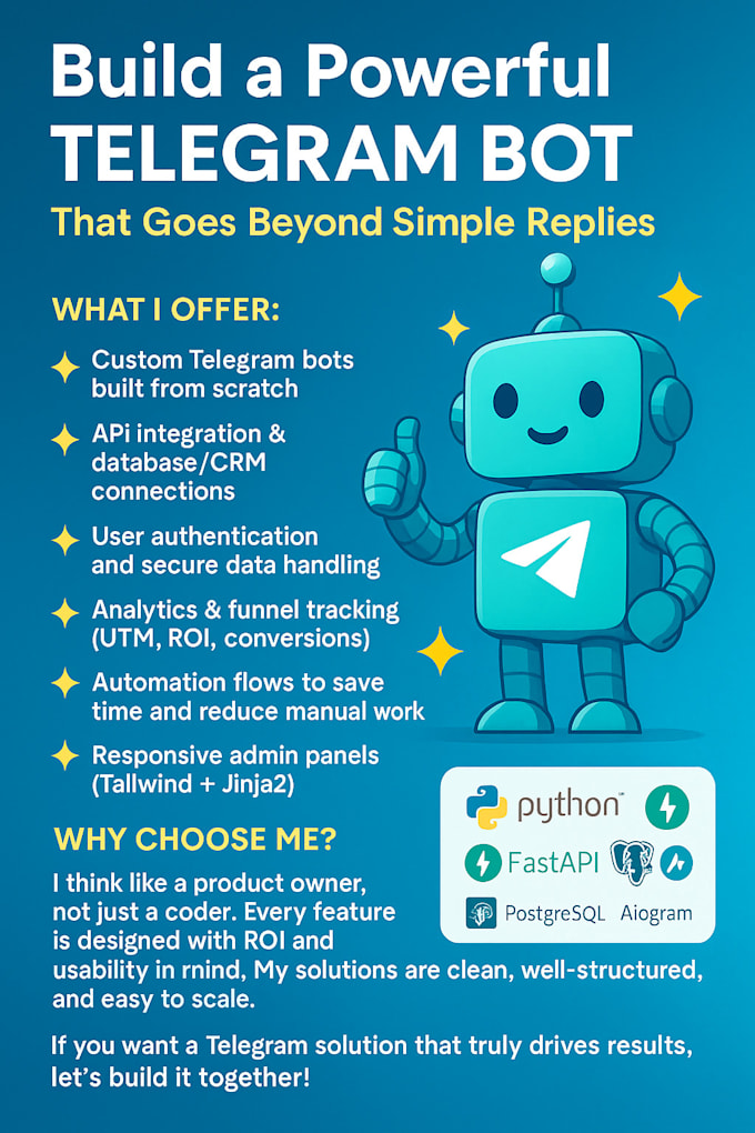 Build end to end telegram automation with analytics and funnels by ...