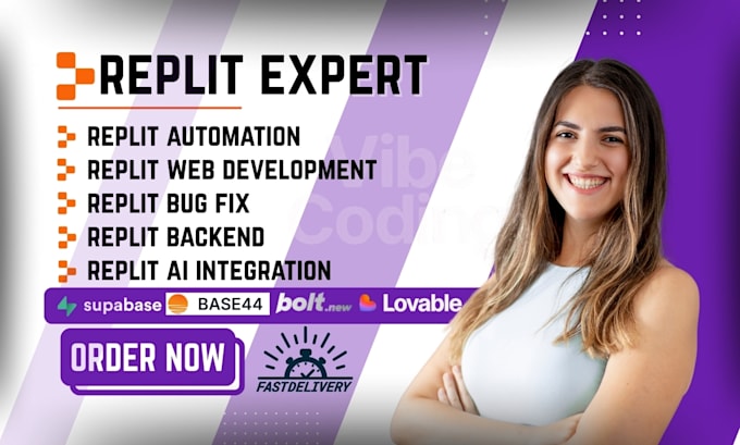 Fix replit ai supabase vibe coding base44 lovable ai bolt new replit debugging by Johanach_ | Fiverr