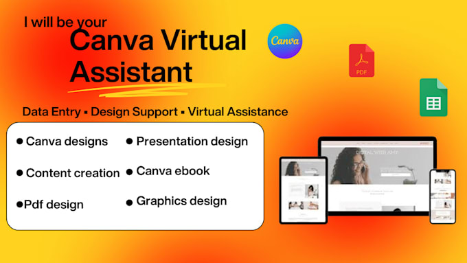 Canva virtual assiatant data entry canva design canva template canva ...