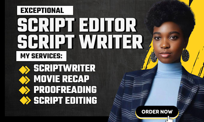 Format, proofread, and line edit your screenplay, movie recap script by Jessywrit1 | Fiverr