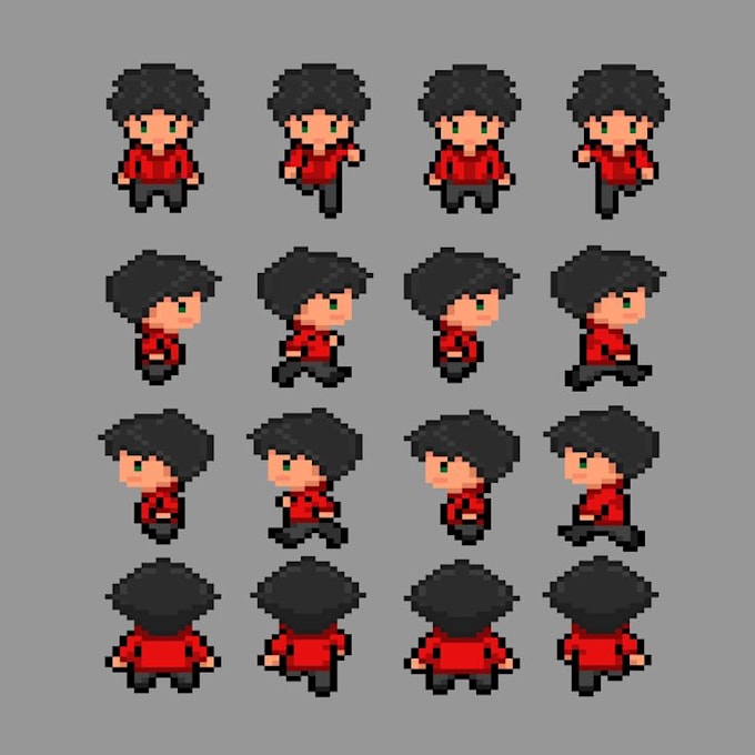 Make 8 bit or 16 bit sprites for games or pixel art by Yusufkol_979 ...