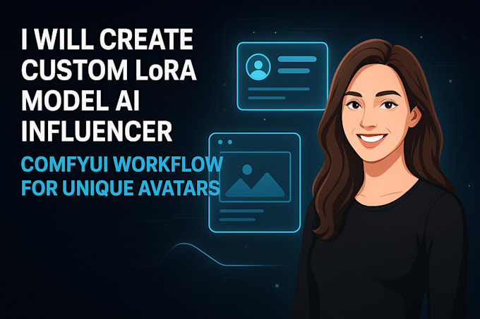 Create custom lora model ai influencer comfyui workflow for unique avatars by Uicomfy | Fiverr