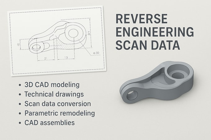 Reverse engineering 3d cad modeling scan data conversion remastering by Stephenson_j | Fiverr