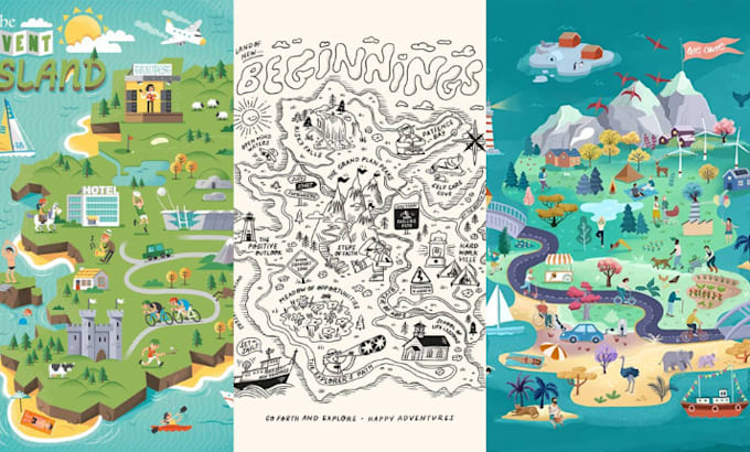 Create 3d isometric event and festival maps, custom vector illustrated ...