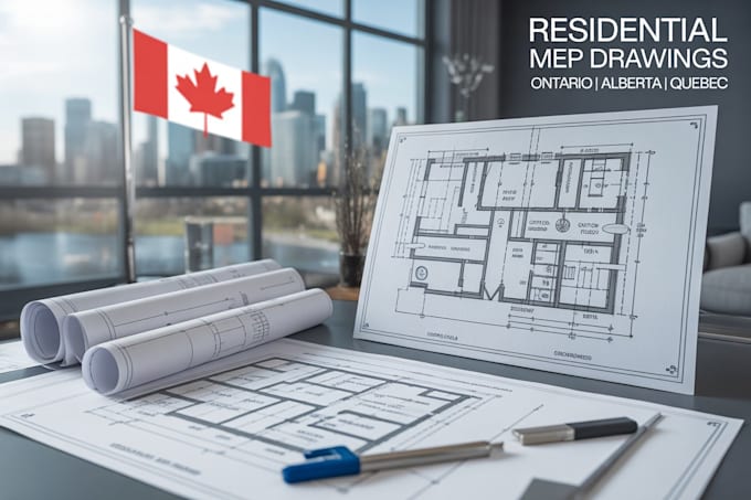Do mep drawing plan for ontario alberta residential building by ...