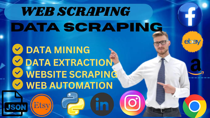 Do python web scraping, website scraping, data scraping to extract ...
