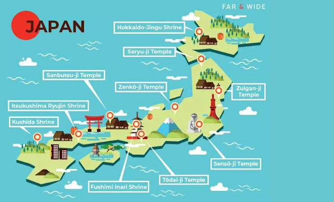 Mapa infográfico, mapa de ubicación de negocios, mapa ilustrado de la ...