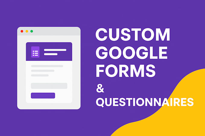 Design create custom google forms and questionnaires by Jahir112 | Fiverr