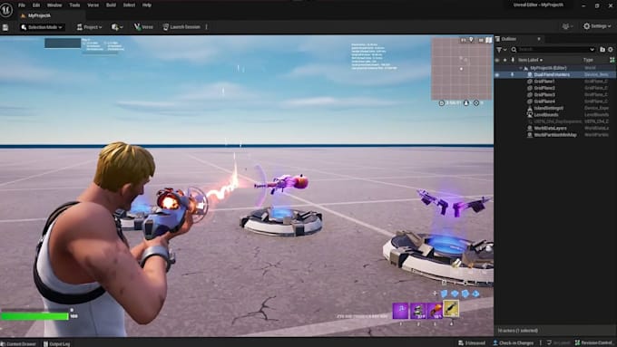 Créez un script uefn verse pour la carte, l'environnement, le tycoon ...