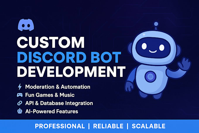 Develop custom discord bot with unique features to boosterize your server by Ponmihle | Fiverr
