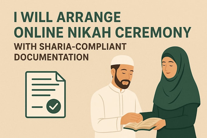 Arrange online nikah ceremony with sharia compliant documentation and ...