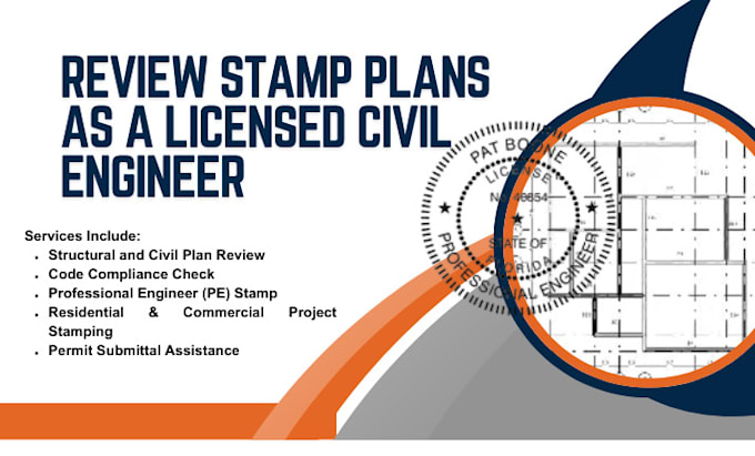 Review stamp plans as a licensed civil engineer by Mistura8040 | Fiverr