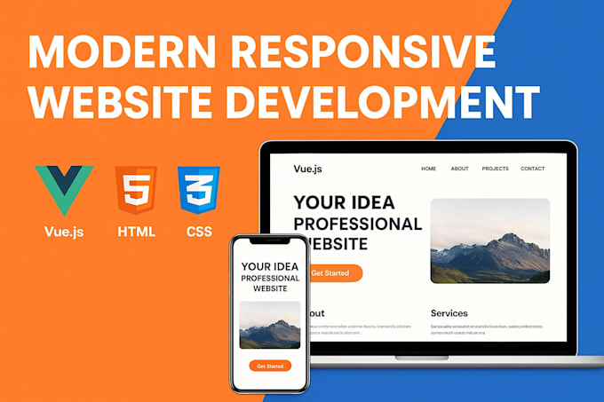 Develop a professional responsive website with vue js by Talhabaig1 ...