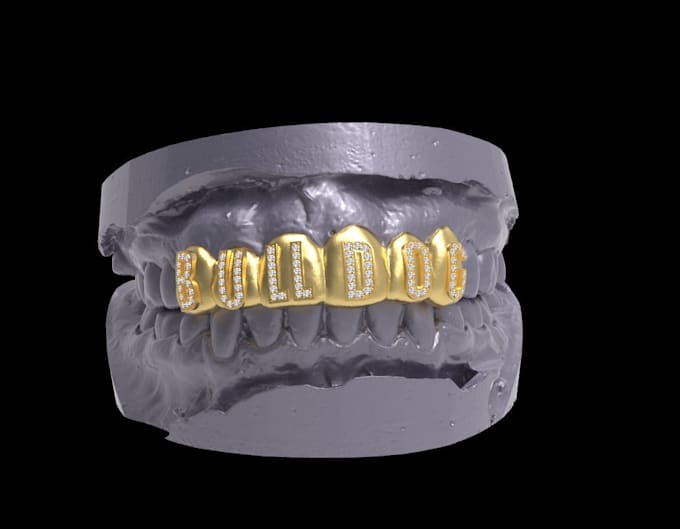 Design custom 3d cad hip hop grillz tooth,3d jewelry grillz cad model ...