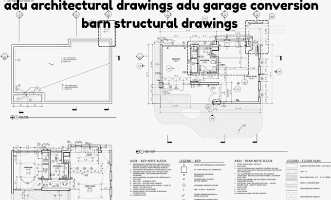 Adu architectural drawings adu garage conversion barn structural ...