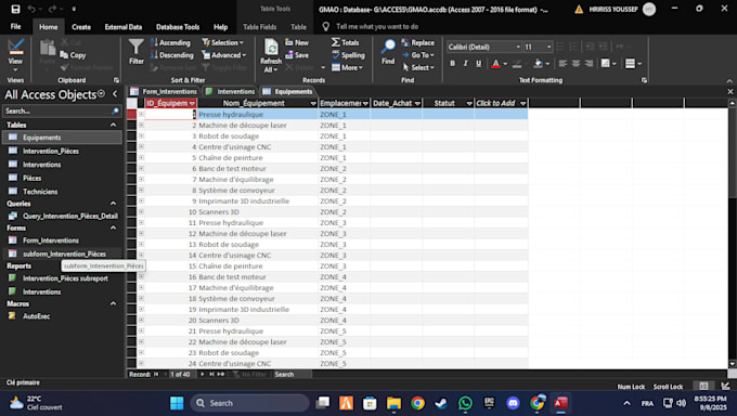 Create a professional microsoft access database with forms and reports ...