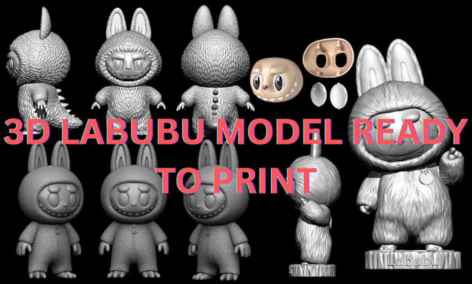 Create custom 3d labubu toy design plush props masks accesories stl ...