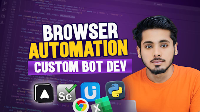 Build a custom automation bot, python automation script, and browser ...
