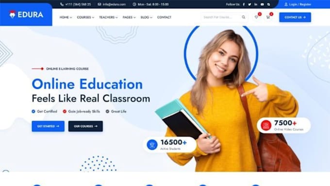 Design an online course website with lms, student login, and payment ...