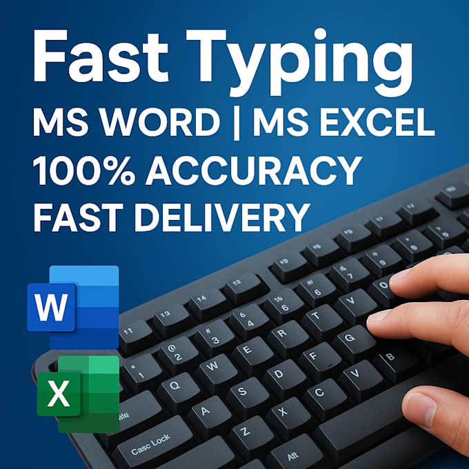 Do fast typing, data entry, and ms word or excel tasks with 100 percent ...